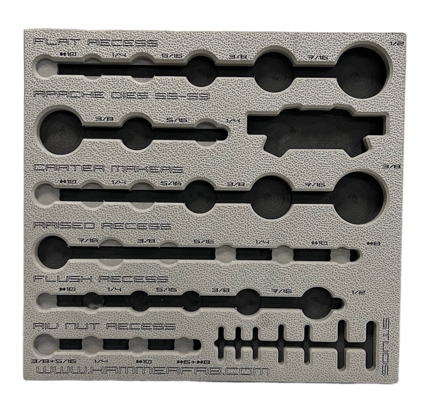 Dimple Die Foam Drawer Insert – Hammer Fab